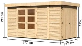 Dřevěný zahradní domek RETOLA 5 Lanitplast 636 cm