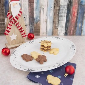 Porcelánový servírovací talíř oválný VLOČKA