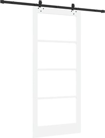 Posuvné dveře ORKDAL 93 x 211 cm Masivní borové dřevo a sklo 3332206