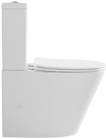 Sapho, PACO RIMLESS WC kombi mísa s nádržkou včetně splachovací soupravy, spodní/zadní, PC1012WR