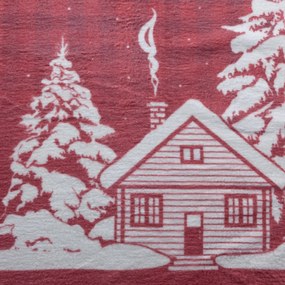 VÁNOČNÍ DEKA RUDOLF 200X220 CM VZOROVANÁ