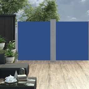 Zatahovací boční markýza / zástěna modrá 160 x 600 cm,  48464