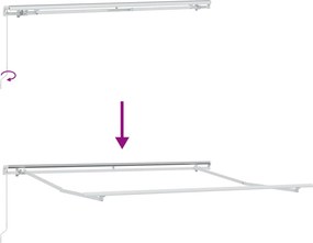 Stahovací markýza Černá 350 x 250 cm Polyester a hliník 3330321
