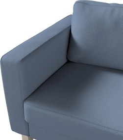 Potah na pohovku IKEA Karlstad, 3-místná, rozkládací barva modrá látka pletený vzor