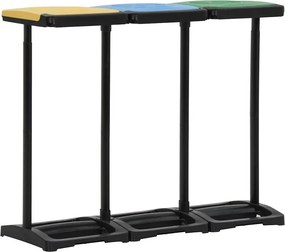 Stojany na odpadkové pytle s víkem 240–330 l vícebarevné PP 340989