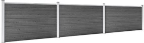 Set plotového dílce WPC 526 x 105 cm černý 3070448