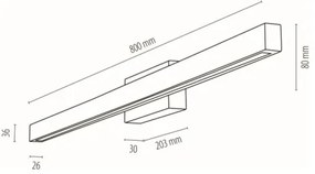 Spot-Light19912104 - LED Koupelnové nástěnné svítidlo AQUAVIVA LED/12W/230V IP44