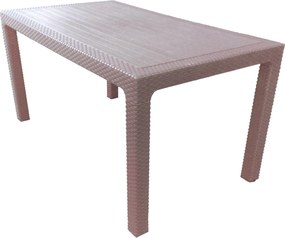 MEGA PLAST Stůl RATAN LUX wenge 120 x 75 x 75 cm