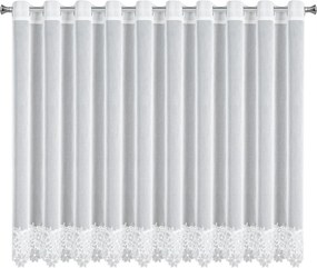 ZÁCLONA NA KROUŽCÍCH ARTEMIDA 350X145 CM BÍLÁ