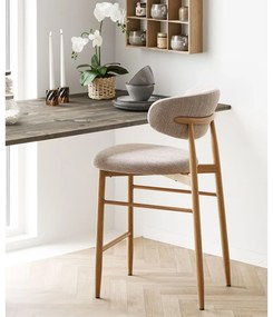 Béžová/v přírodní barvě čalouněná barová židle (výška sedáku 65 cm) Levanto – House Nordic