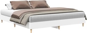 Rám postele bez matrace bílý 180x200cm Dřevěné konstrukce 3329021