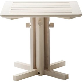 OnaDnes -20% Bílý jasanový nastavitelný zahradní stolek Poom Tetra 55 x 55 cm