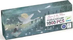 DJECO Panoramatické puzzle Óda na Měsíc / 1000 dílků / 97 x 33 cm