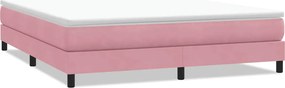 Postel Box Spring bez matrace růžová 180x210 cm samet 3315842