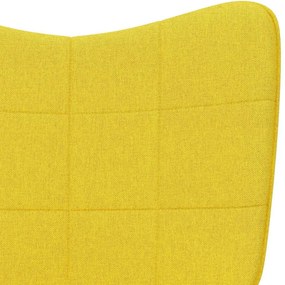 Relaxační židle hořčicově žlutá textil 327948