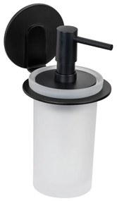 Matně černý samodržící skleněný dávkovač mýdla 150 ml Bivio – Wenko