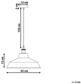 Závěsná lampa tmavohnědá PECHORA Beliani