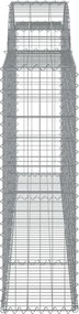 Klenuté gabionové koše 7 ks 300x30x100/120cm pozinkované železo 3146526