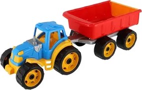 TEDDIES Traktor s vlekem / Traktor / Plast / Volný chod / 53 cm / od 3