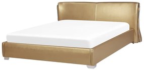 Manželská postel 180 cm PARNAS (s roštem) (zlatá). 1007423