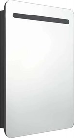 LED koupelnová skříňka se zrcadlem černá 60 x 11 x 80 cm 326503