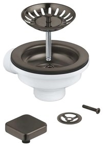 Grohe - Odtoková souprava pro dřez, kartáčovaný Hard Graphite 40400AL0
