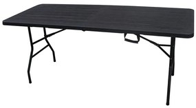 Autronic Skládací campingový stůl černý 180x74 cm Barva: Černá