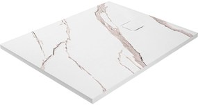 Rea Magnum Carrara, SMC sprchová vanička 90x120, bílá-kamenný vzor, ​​REA-K7006