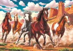 ART PUZZLE 4224 Puzzle Divoké koně v údolí / 1000 dílků / od 15 let
