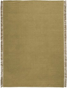 Zelený ručně tkaný běhoun s příměsí bavlny 80x150 cm Channa – Jotex