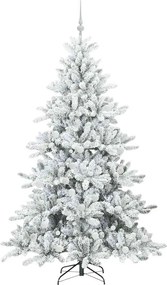 Umělý Skládací Vánoční Strom s stojanem Bílá 180 cm PVC a ocel 3397721