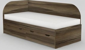 Dřevona - Elitte Dětská postel REA GARY 90x200 s úložným prostorem, levá, OŘECH ROCKPILE