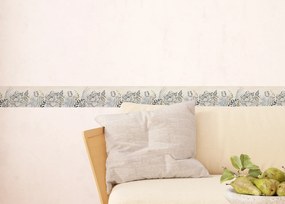Samolepící bordura na zeď Kaligrafické Květiny | 5 m x 13.8 cm | DWB8419