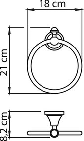 Gedy Gedy, NEVIS držák ručníků kruh, chrom, NV7013