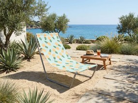 Skládací plážové lehátko SAND PINEAPPLE, barevné