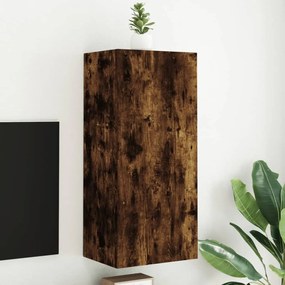 Nástěnná TV skříňka kouřový dub 40,5x30x90 cm kompozitní dřevo