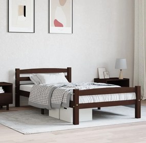 vidaXL Rám postele masivní borové dřevo 90 x 200 cm [322061] Barva: Tmavě šedá