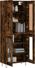 Skříň highboard kouřový dub 69,5 x 34 x 180 cm kompozitní dřevo 3199654