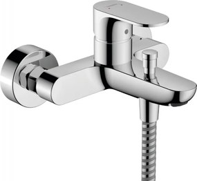 Hansgrohe Rebris S, páková vanová baterie na zeď se 2 průtoky, chromová, 72443000