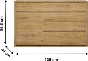 Komoda, dub shetland, SHELDON TYP 42