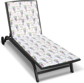 Bellatex Polstr na plážové lehátko - potah na zip Béžová,Zelená 55x195 cm