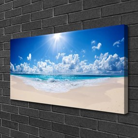 Obraz na plátně Pláž Moře Slunce Krajina 100x50 cm