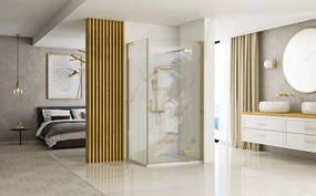 Rea Hugo, sprchová zástěna 80x200 cm, zlatá matná, REA-K6612