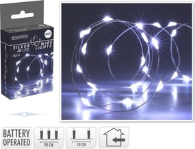 Světelný LED řetěz Jared 90 cm studený bílý
