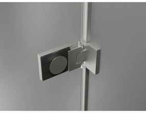 Mexen Lunar-F L, pravý sklápěcí sprchový kout 95 x 90 cm, 8mm čiré sklo, ocelový profil, 836L-095-090-97-00-P