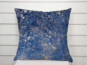 Biante Sametový povlak na polštář Isabela IBL-005 Gold Design královsky modrá 35 x 45 cm