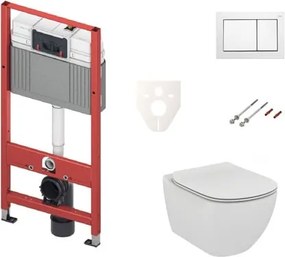 Cenově zvýhodněný závěsný WC set TECE do lehkých stěn / předstěnová montáž+ WC Ideal Standard Tesi SIKOTSE0