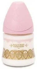 Suavinex Kojenecká silikonová láhev Premium Couture 150 ml Růžová