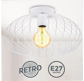 B.K. Licht | B.K. Licht 1399 - Přisazený lustr RETRO 1xE27/40W/230V bílá | P4980