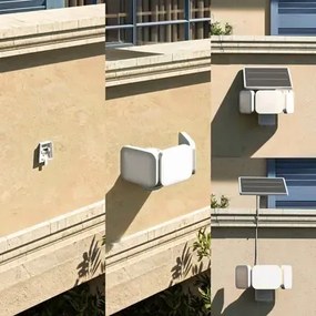 Philips Zyren bílá / LED venkovní nástěnné solární svítidlo s PIR čidl